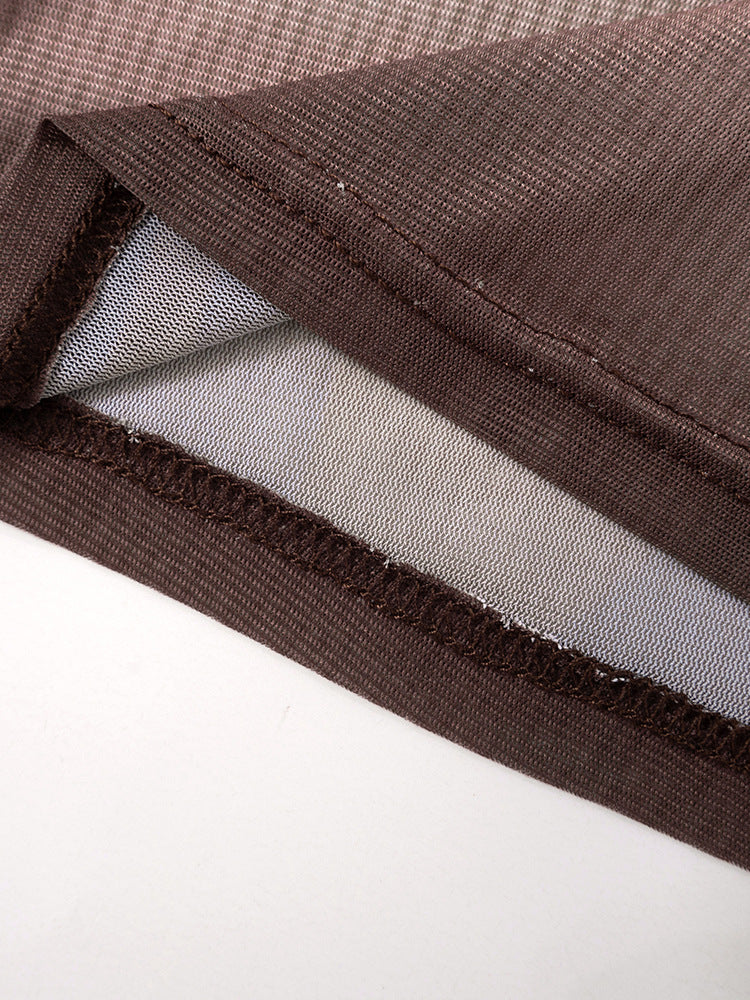 Vintage Print Mesh Long Sleeve Tee | fairypeony