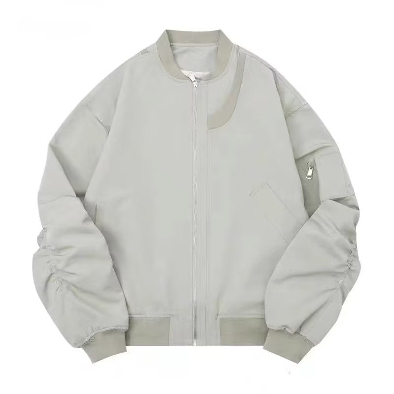 Oversize Zip Up Bomber Jacket | fairypeony