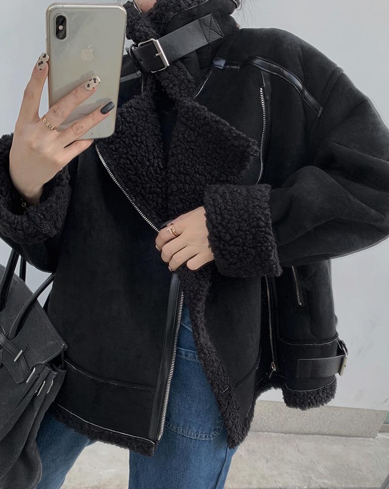 Lamb Wool Suede Velvet Jacket | fairypeony