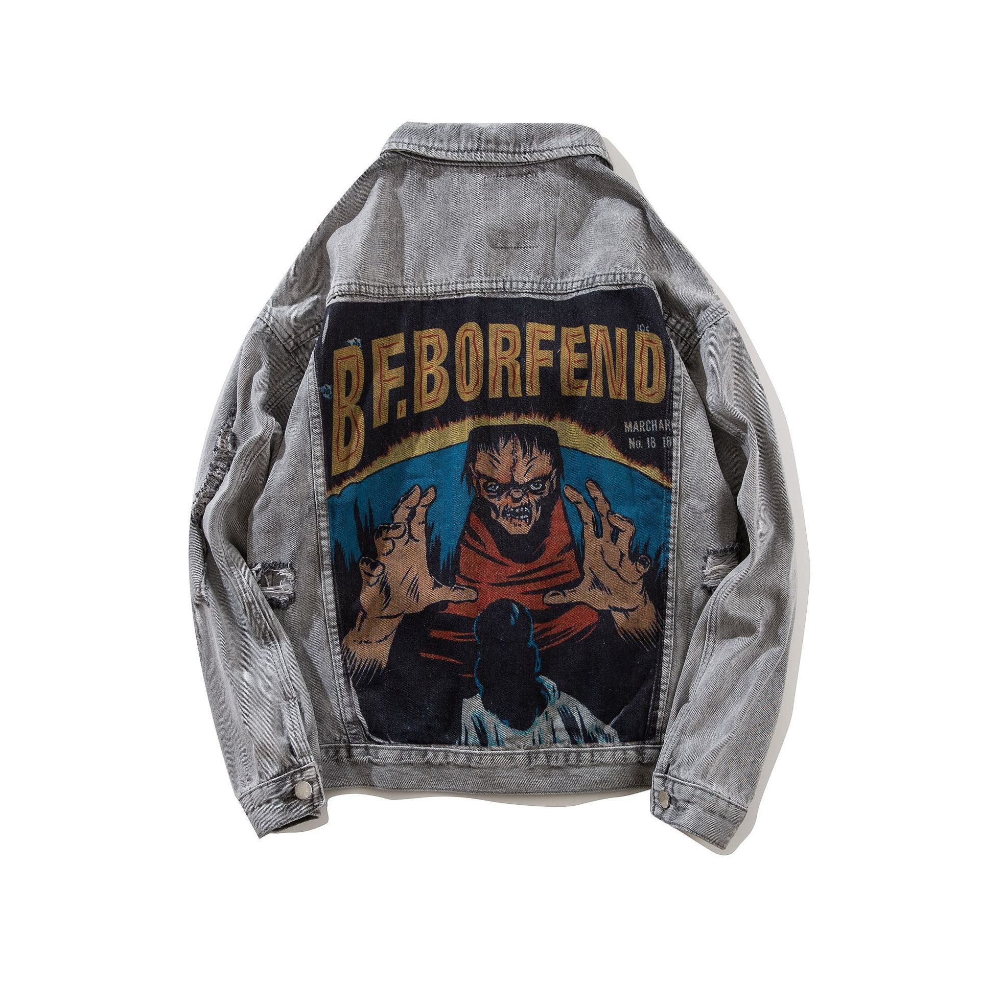 Oversized BF.Borfend Street Denim Jacket | fairypeony