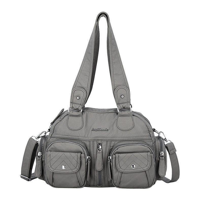 Solid Color Cargo Messenger Bag | fairypeony